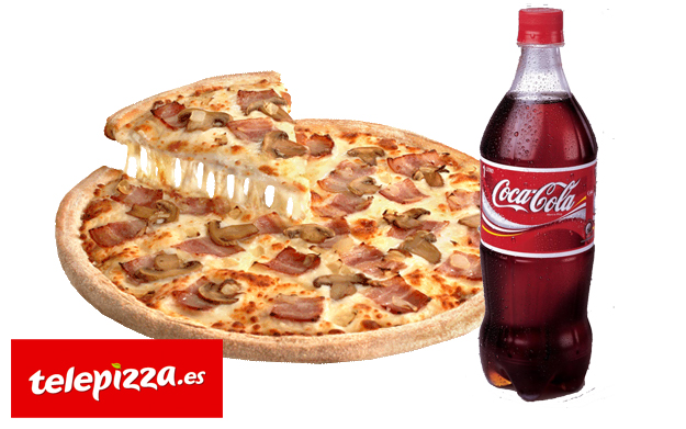 Pizza familiar con 3 ingredientes más un refresco de 1 litro por 11,95 ...